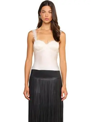 L'Agence Soleia Lace Camisole - Ivory