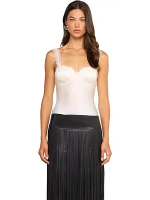 L'Agence Soleia Lace Camisole - Ivory