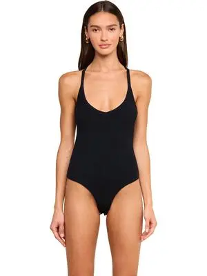 L'Agence L'AGENCE Wrenna Racerback Bodysuit Black