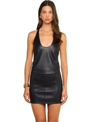 L'Agence Tullia Scoopneck Tank Top - Black