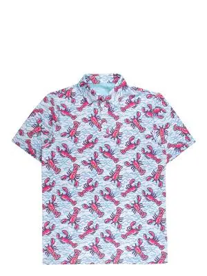 RUGGEDBUTTS Knit Short Sleeve Performance Polo Blue Lobster Lagoon