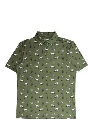 RUGGEDBUTTS Knit Short Sleeve Performance Polo Pond Pups