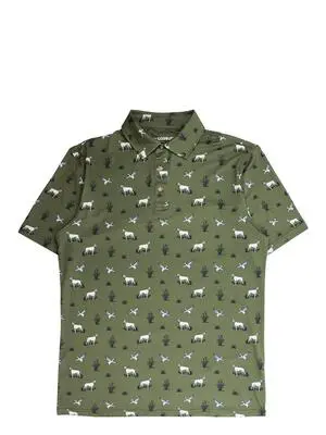 RUGGEDBUTTS Knit Short Sleeve Performance Polo Pond Pups