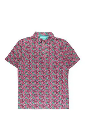 RUGGEDBUTTS Knit Short Sleeve Performance Polo Tiny Bright Blossoms