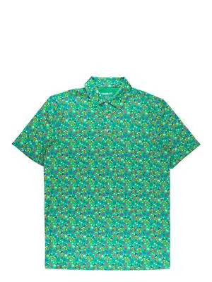 RUGGEDBUTTS Knit Short Sleeve Performance Polo Tiny Parrot Palms