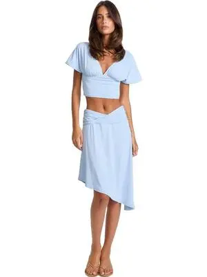 SASHA THERESE Winnie Midi Skirt - Blue