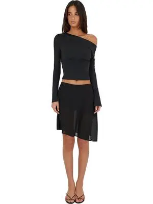SASHA THERESE Bianca Midi Skirt - Black