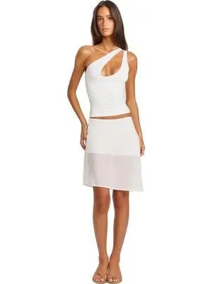 SASHA THERESE Bianca Midi Skirt - White