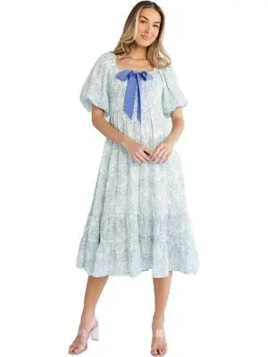BALTIC BØRN Jane Bow Midi Dress - Blue