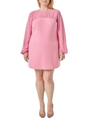 Endless Rose Mixed Media Minidress - Pink