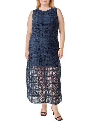 Endless Rose Textu Sleeveless Maxi Dress - Navy