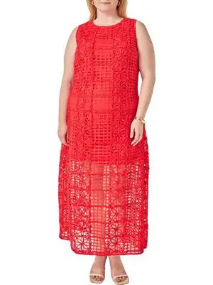 Endless Rose Textu Sleeveless Maxi Dress - Red