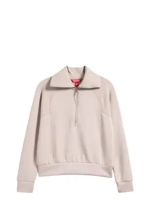 Spanx SPANX® AirEssentials Half Zip Sweatshirt Mushroom