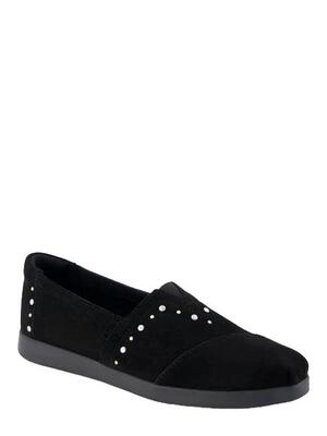 TOMS TOMS Alpargata Plus Suede Slip-On Sneakers With Stud Embellishments