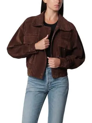 Saint Laurent Suede Jacket - Brown