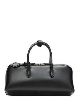 Alaïa Small Delta Bag In Black Box Calf Leather Black