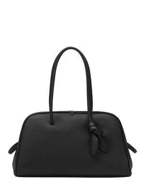Jacquemus Medium Turismo Bag In Leather - Black