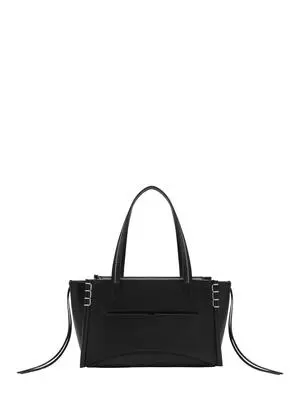 JW Anderson Elongated Loafer Cabas Bag In Smooth Full-grain Calf Leather - Black