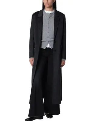 Isabel Marant Étoile Clesa Anthracite Wool And Cashmere Coat - Grey