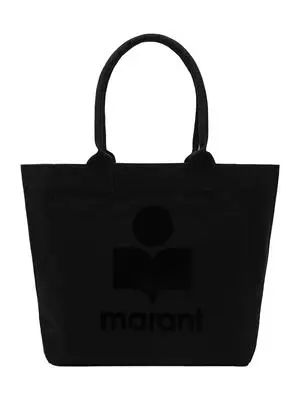 ISABEL MARANT ÉTOILE Small Yenky Tote Bag In Black Canvas