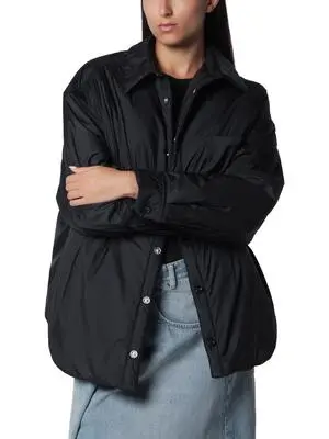 MAISON MARGIELA Oversized Black Padded Jacket In Polyamide