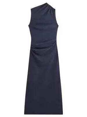 Kith Delphi Draped Sueded Gown - Black