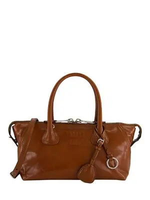 Miu Miu Vitello Shine Borsa A Mano 'palissandro' Brown