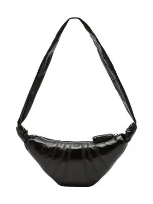 LEMAIRE Small Croissant Bag 'obsidian Green' Green