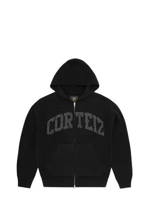 CORTEIZ 3m College Knit Zip Hoodie - Black