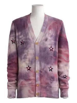 Amiri Tie Dye Stars Cardigan - Multicolor