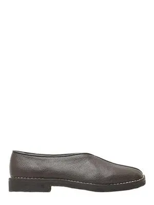 LEMAIRE Piped Crepe Slipper - Brown