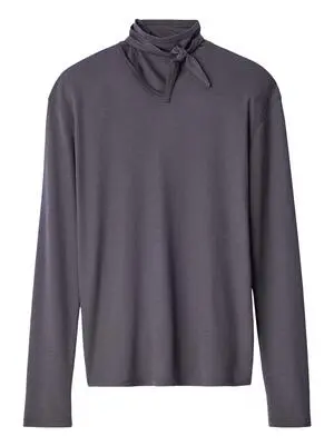 LEMAIRE Long-sleeve Foulard Top - Grey