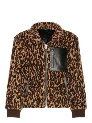 AMIRI Amiri Printed Leopard Polar Fleece Jacket