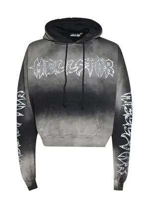 HELLSTAR Stars Shine Graffiti Hoodie - Black