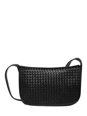 Bottega Veneta Messenger Intreccio Bag /silver - Black