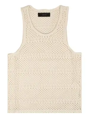 Amiri Crochet Tank Top - White