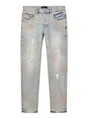 PURPLE BRAND Skinny Pink Mud Distressed 'light Indigo - Blue
