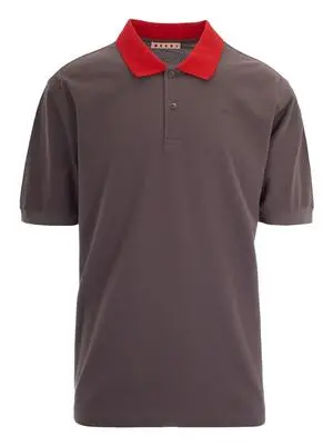 Marni Polo Neck Short Sleeve Shirt - Brown