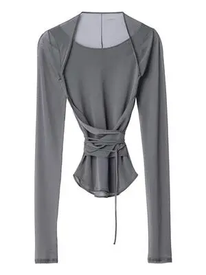 LEMAIRE Lemaire Ballerina Knotted Top Grey