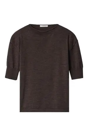 LEMAIRE Short-sleeve Sweater 'ecorce'