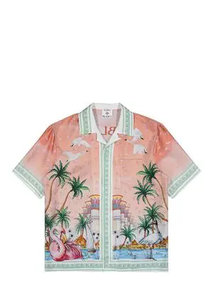 Casablanca Ethereal' Cuban Collar Short-sleeve Shirt - Multicolor