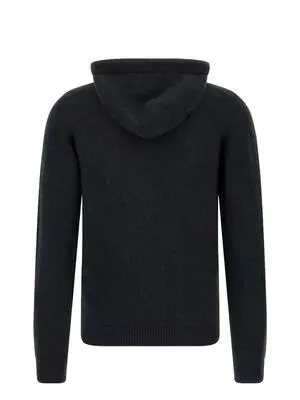 ROBERTO COLLINA Drawstring-hood Ribbed-trim Hoodie - Black