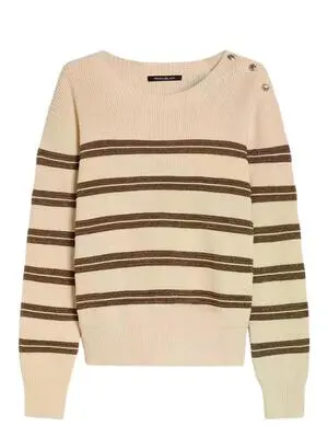 PENNYBLACK Button-detail Striped Sweater - Neutrals
