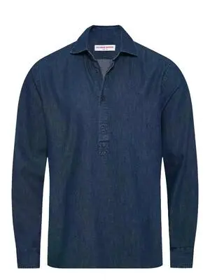 ORLEBAR BROWN Cesare Long-sleeved Chambray Polo Shirt