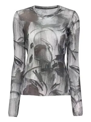 JNBY Mesh Long-sleeve T-shirt - Grey