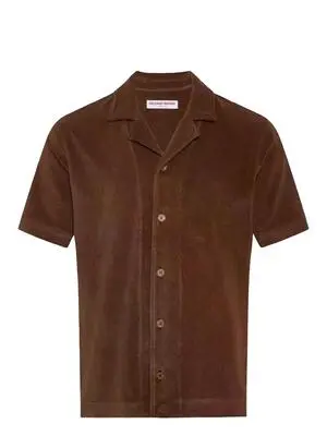 Orlebar Brown Hawkin Towelling Shirt - Brown