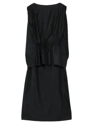 LESS Layered Sleeve Midi Dress - Black