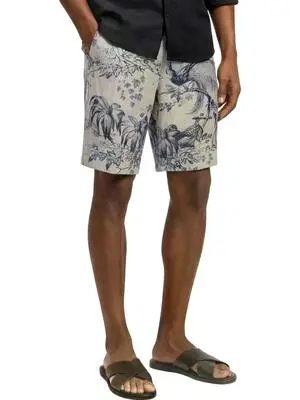 Orlebar Brown Laurent Zephra Floral-print Bermuda Shorts - Blue