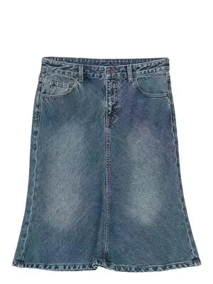JNBY Fishtail Hem Denim Skirt - Blue