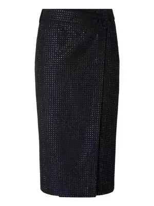 Pinko Rhinestone-embellished Wrap Skirt - Blue